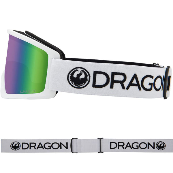 Dragon DX3 OTG Unisex Snow Goggles - White with Lumalens Green Ionized ...